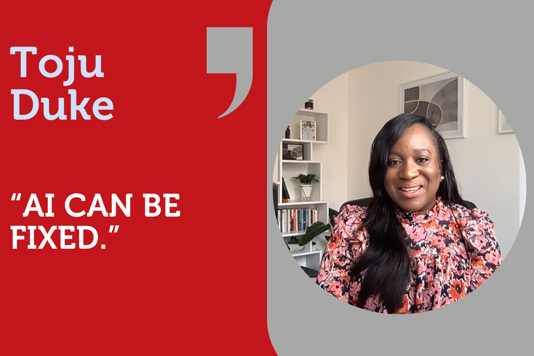 "AI can be Fixed." In Conversation with Toju Duke. | Speakers Corner